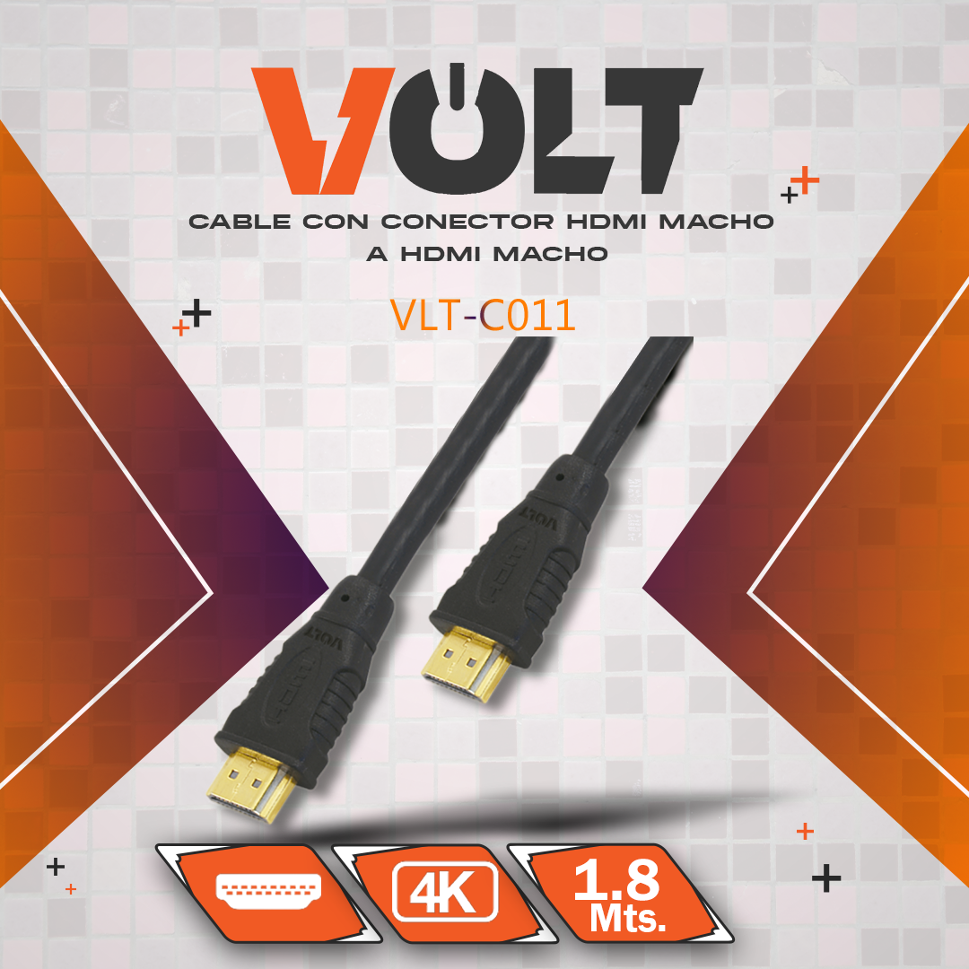 Cable HDMI 1.8mtsVLT-C011 – Volt Power